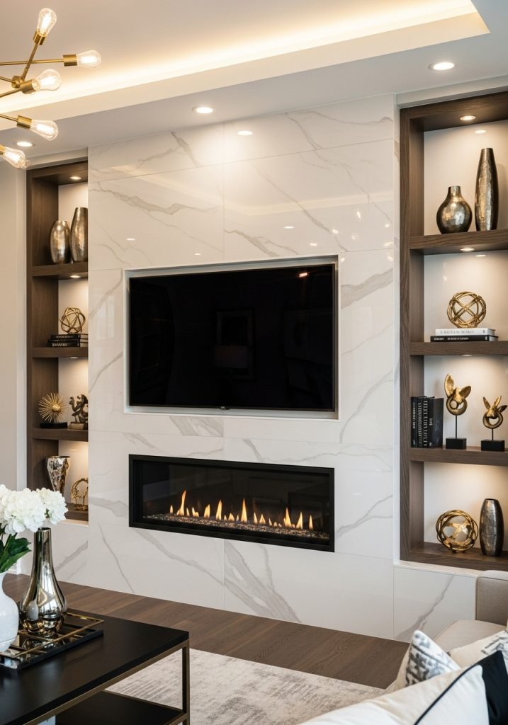 20 Stunning Fireplace Wall Ideas: Luxury Living Room Designs