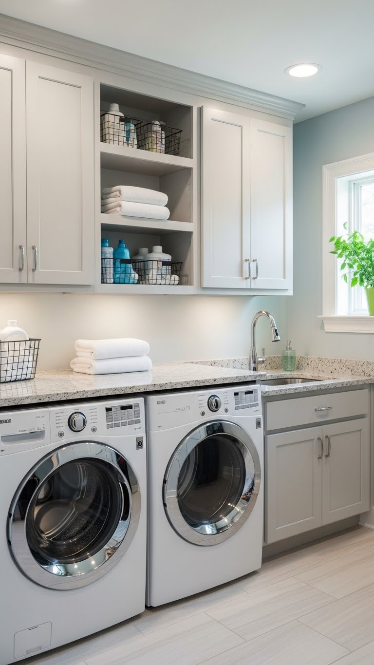 Stylish and Functional Laundry Room Cabinets