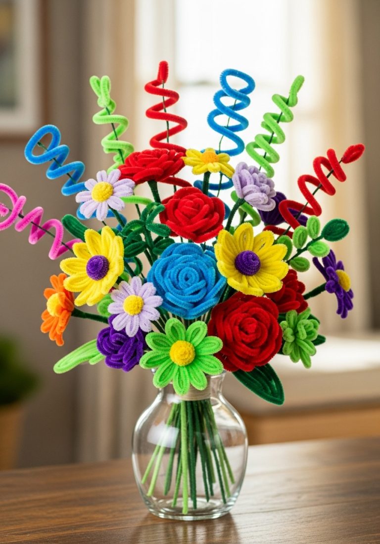 DIY Pipe Cleaner Bouquet - Luxury Craft Decor Ideas